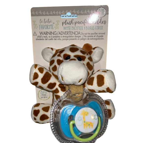 Le bebe | Other | Giraffe Plush Pacifier Holder Orthopedic Pacifier ...